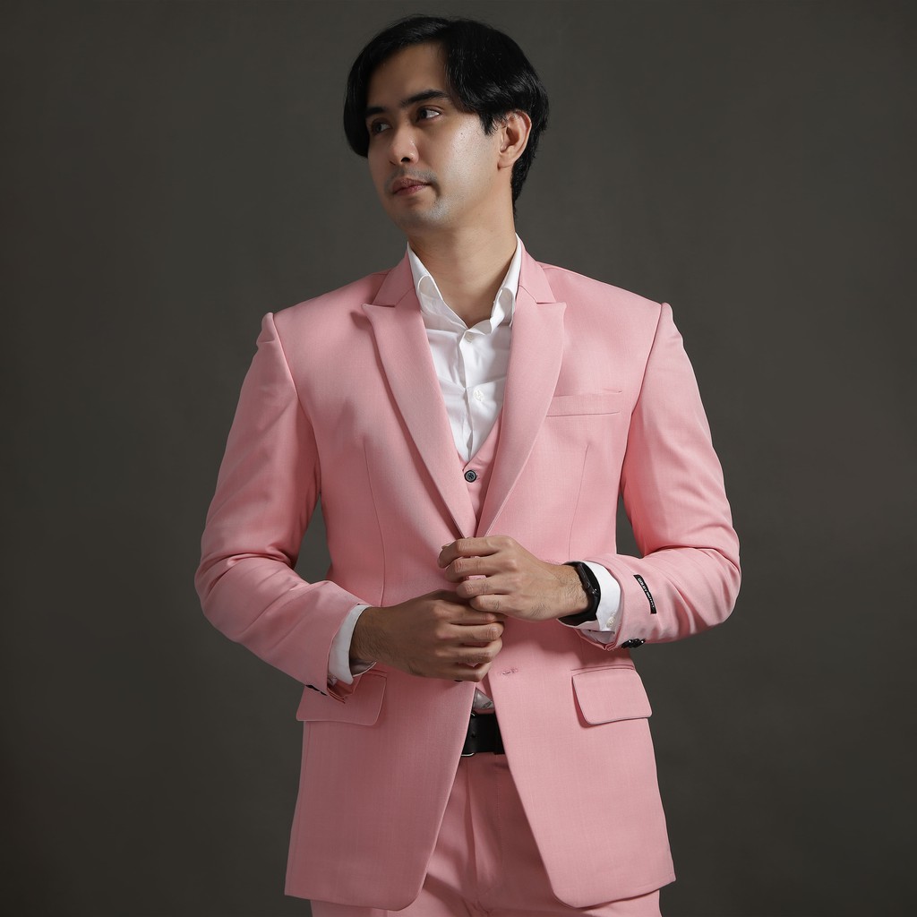Jual Setelan Jas Celana & Rompi Pria Premium - Pink - VENTE SERIES ...