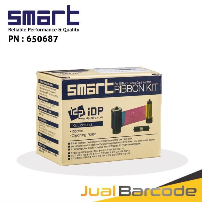Jual IDP RIBBON KIT ID CARD PRINTER SMART 50 COLOR YMCKO ( PN : 650687 ...