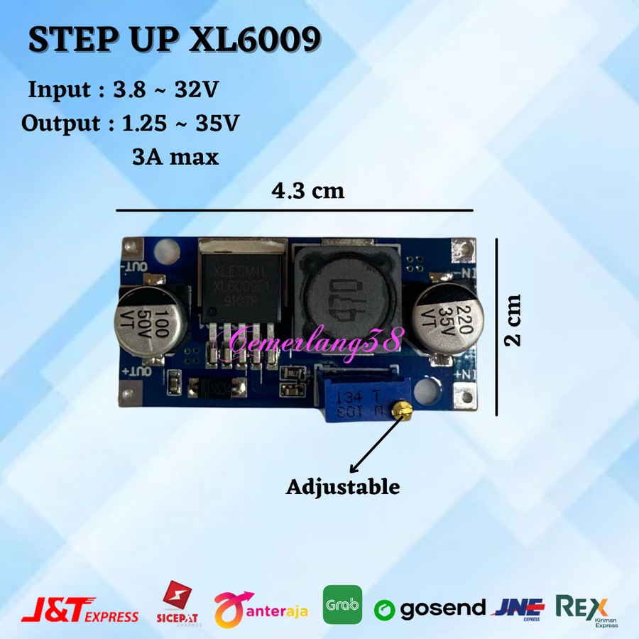 Jual STEP UP XL6009 PENAIK TEGANGAN 3A | Shopee Indonesia