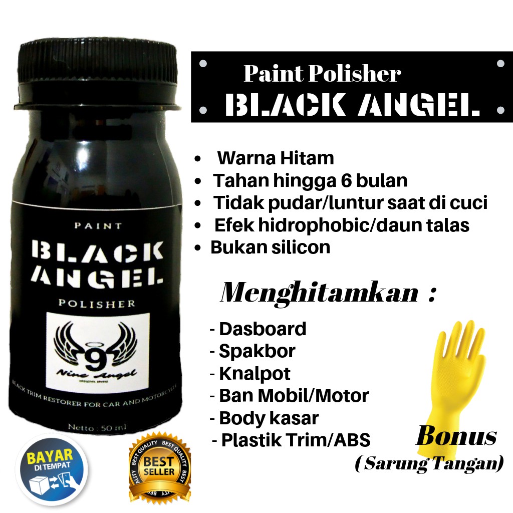 Jual Black angel paint polisher (Penghitam bodi kasar dashboard, deck ...