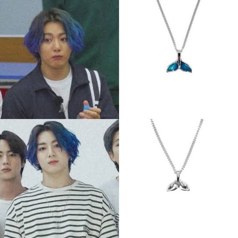 Jual Delixir Whale Tail Necklace as seen on BTS Jungkook NCT Jaehyun | Shopee Indonesia