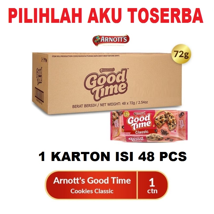 Jual Arnott's Good Time Cookies CLASSIC 72 gr - ( HARGA 1 KARTON ...