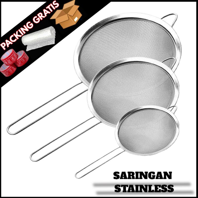 Jual Saringan Stainless ukuran 10cm 12cm 18cm 20cm besar - kecil ...