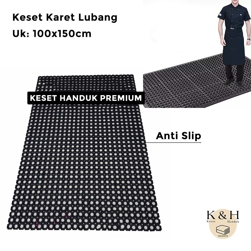 Jual Keset Karet Lubang 100 x 100 cm - Rubber Mat / Anti Slip [ Tidak ...