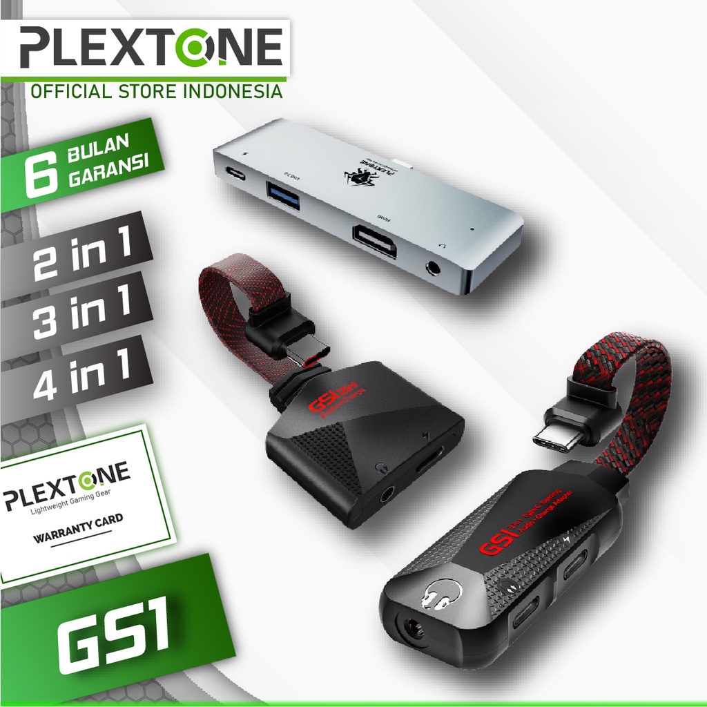 Jual Plextone GS1 Mark II 3in1 Converter type C to 2 type C + Jack DC 3,5mm | Shopee Indonesia