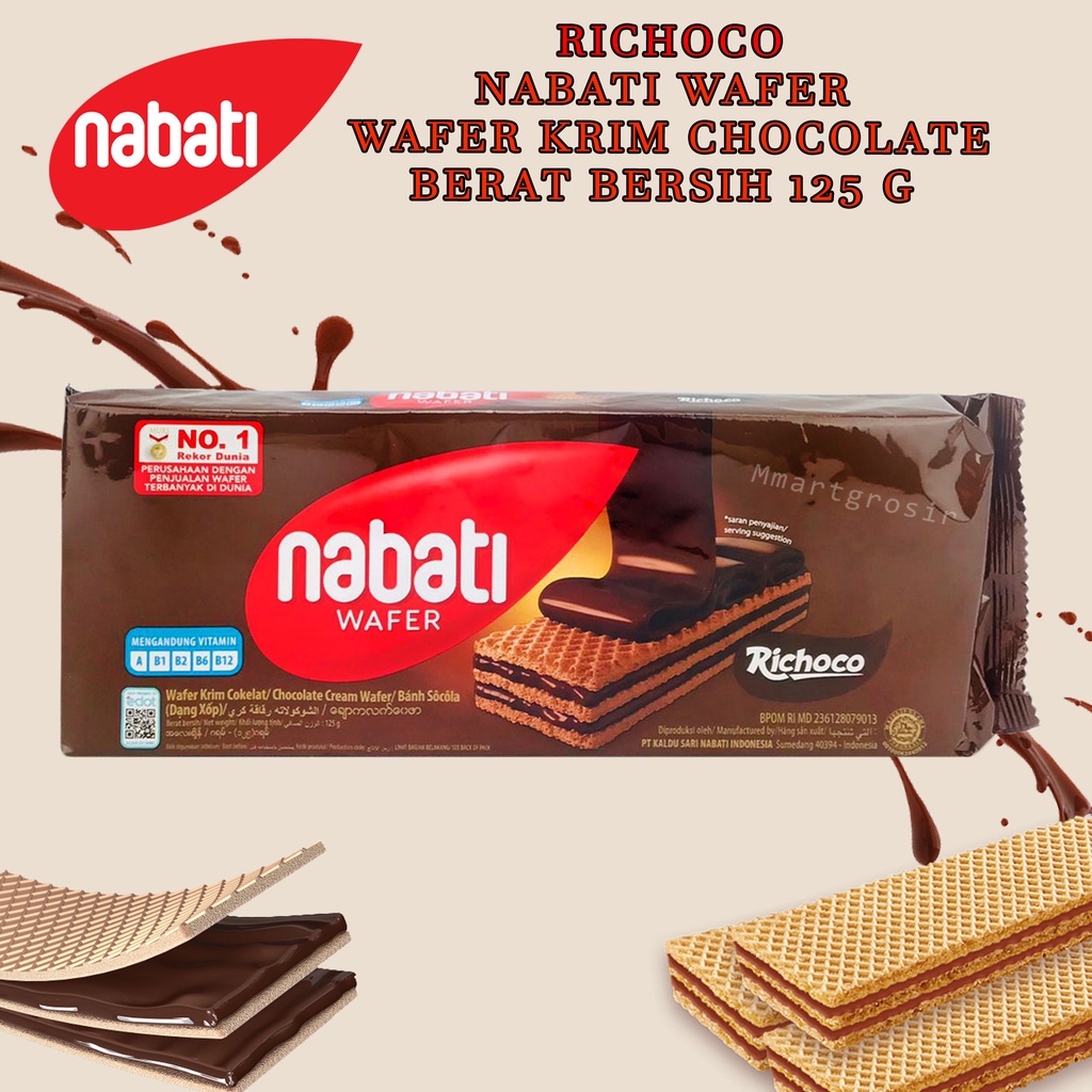Jual RICHOCO NABATI CHOCOLATE WAFER 100g | Shopee Indonesia
