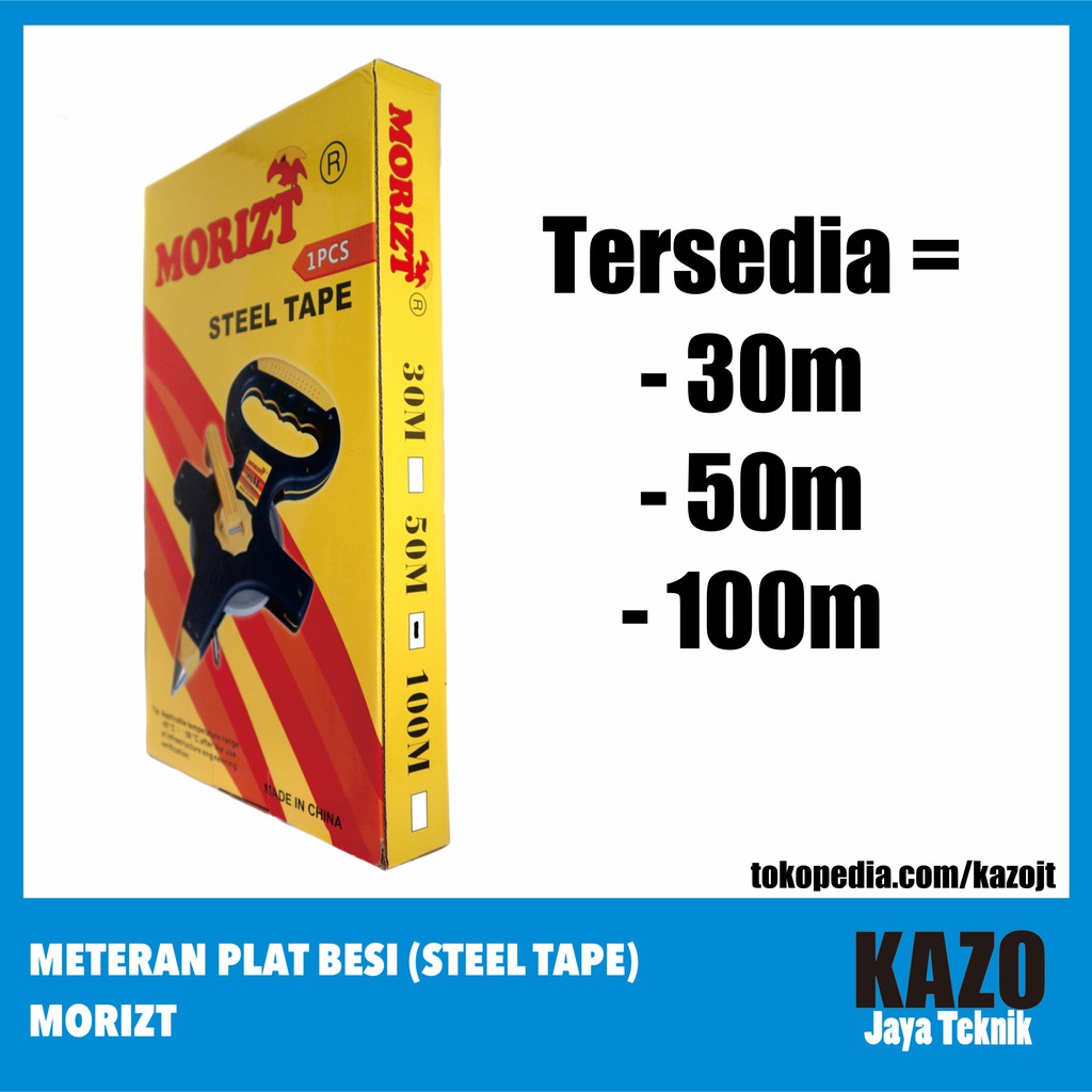 Jual Meteran Roll Plat Besi 30m, 50m, 100m / Meteran Tancap Tanah ...