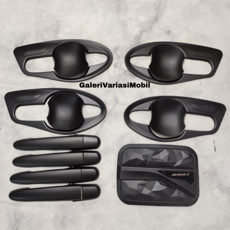 Jual Paket Outer Cover Handle tank cover All New Avanza Hitam Doff | Shopee Indonesia