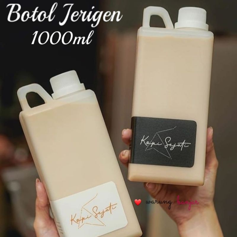 Jual Botol Plastik Jerigen Baru ( Steril ) Segel1000ml 1 liter Jrigen ...