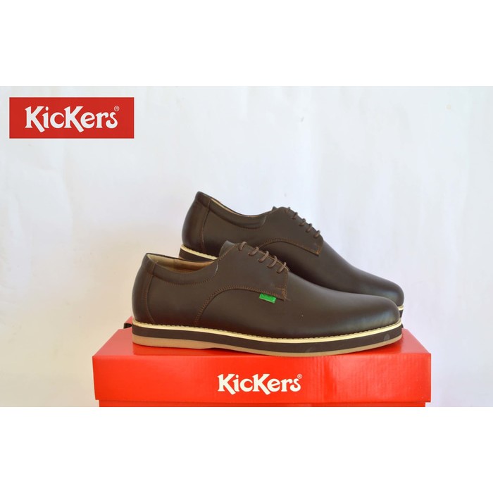 Jual SEPATU PRIA PANTOFEL FORMAL KICKERS WINGTIP TALI LOW TAN KULIT ...