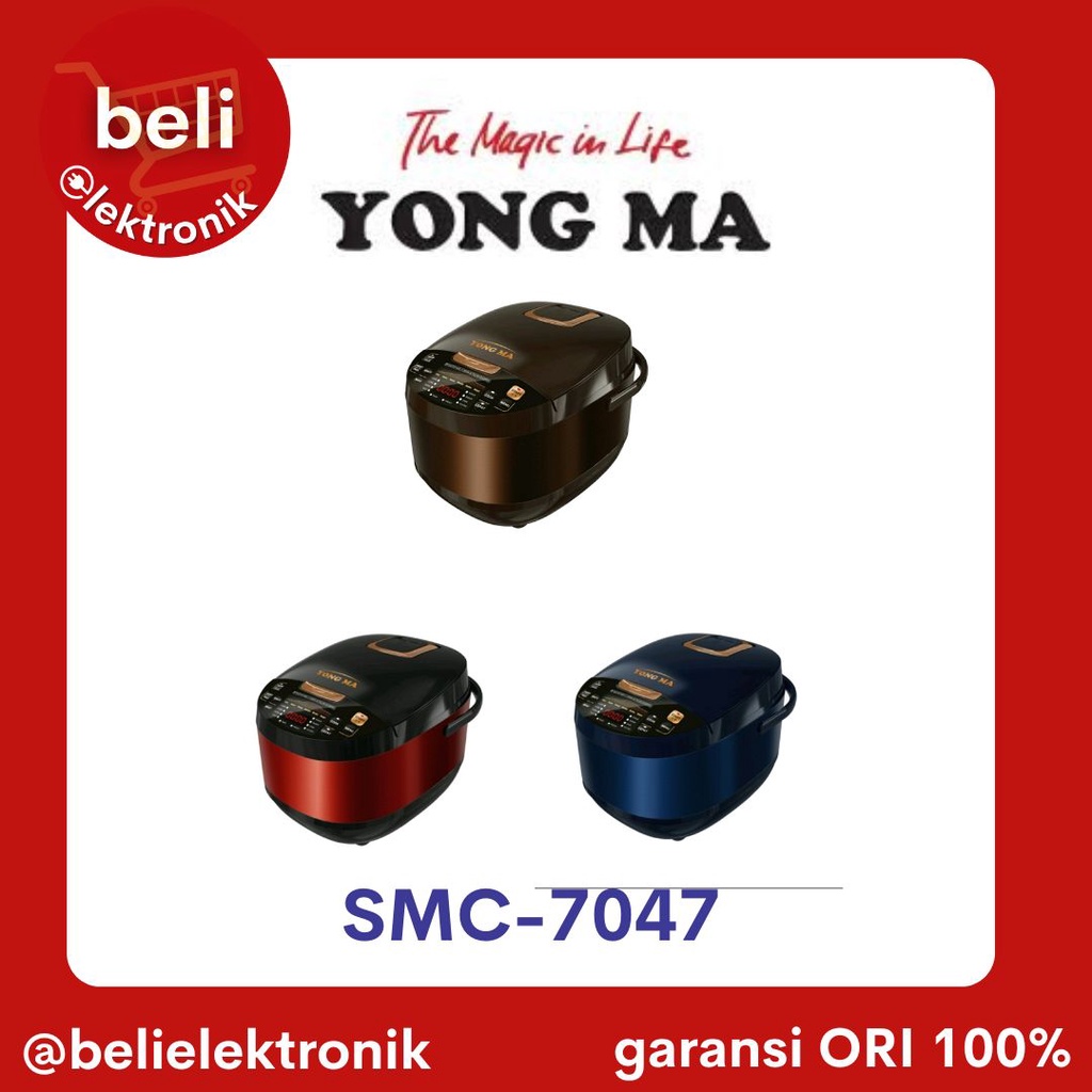 Jual YONG MA Rice Cooker Magic Com Penanak Nasi 3 In 1 SMC 7047 Kapasitas 2 Liter | Shopee Indonesia