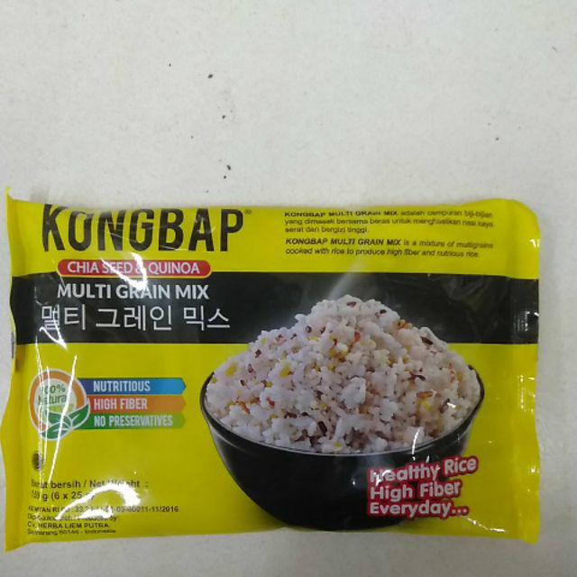 Jual Kongbap multi grain mix isi 6 sachet*25 gram | Shopee Indonesia