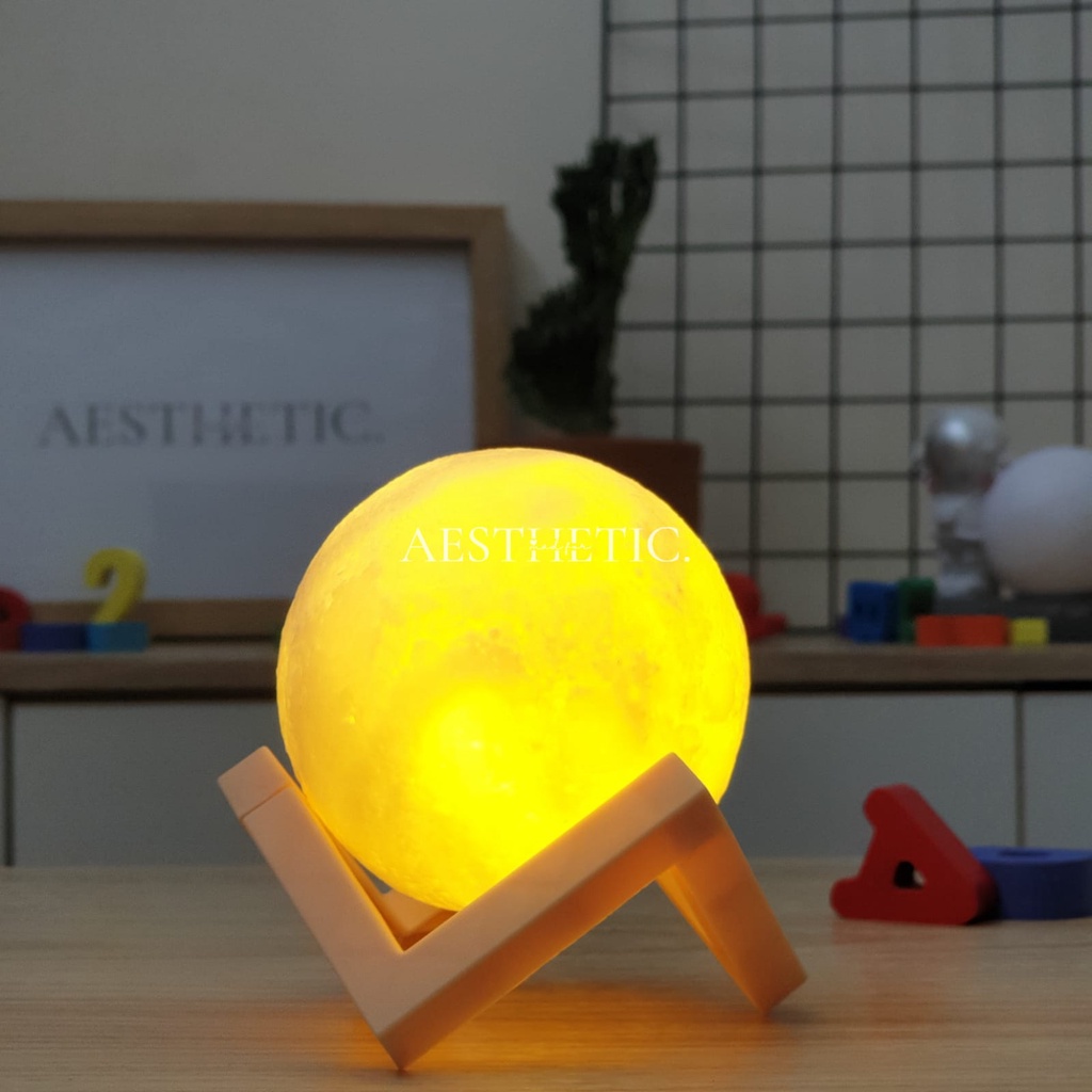 Jual Madforaesthetic Lampu Tidur Bulan Mini Estetik Moon Night Lamp ...