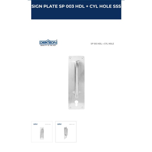 Jual Pull Plate Sign Plate SP003 HDL CYL Hole SSS Dekson Dekkson | Shopee Indonesia