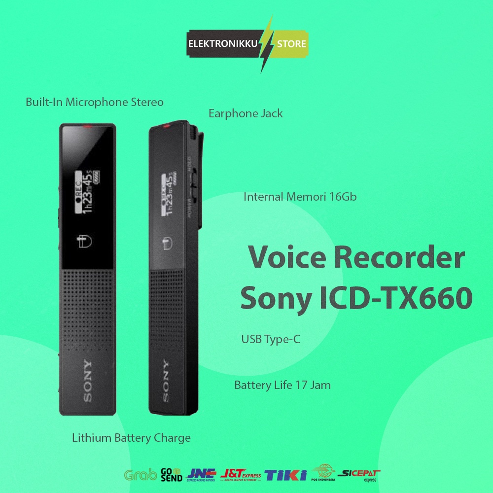 Jual Alat Perekam Rekam Rekaman Suara Sony ICD-TX660 Digital Voice ...