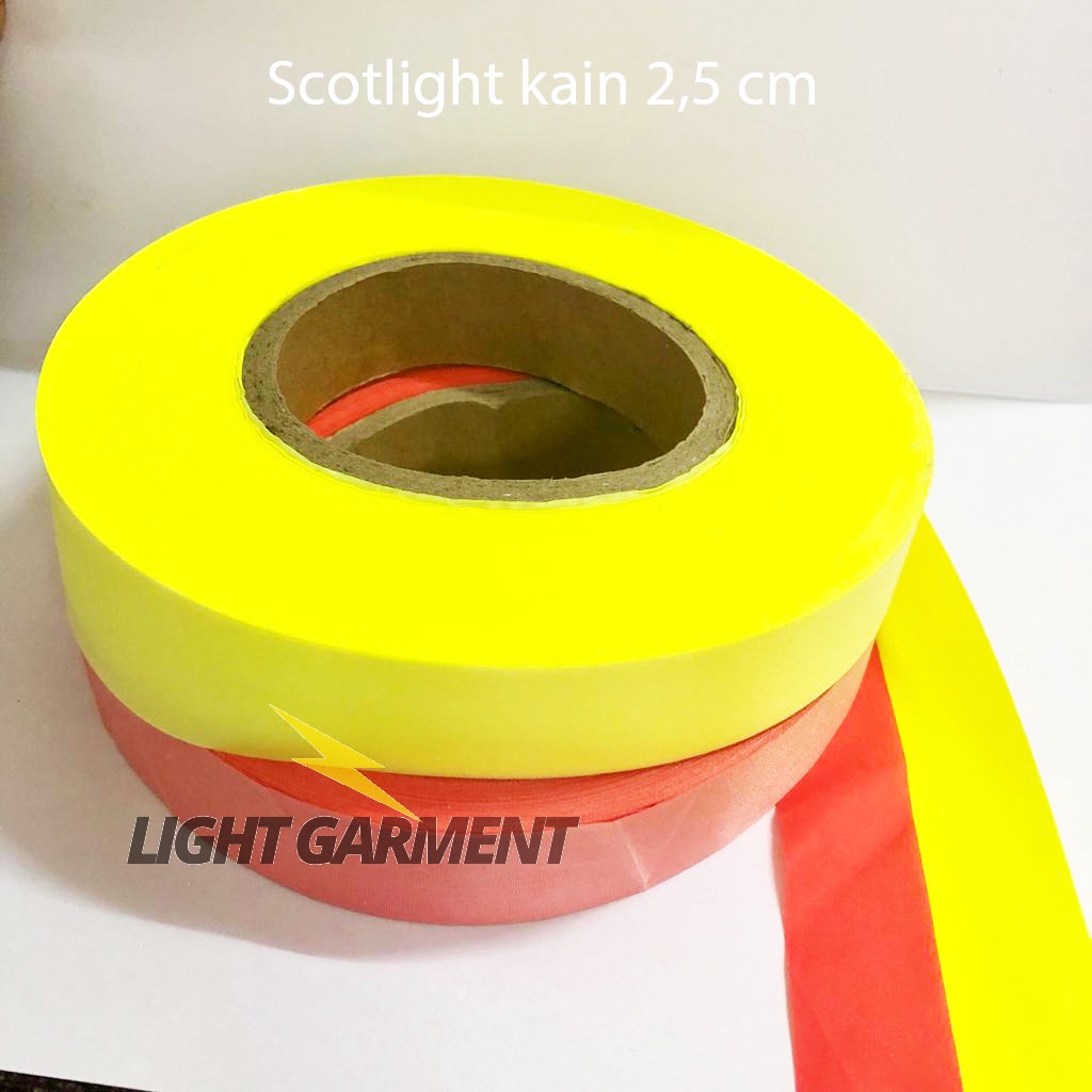 Jual Pita Scotlight / Scotchlite / Skotlet Kain Warna lebar 2,5 cm per ...