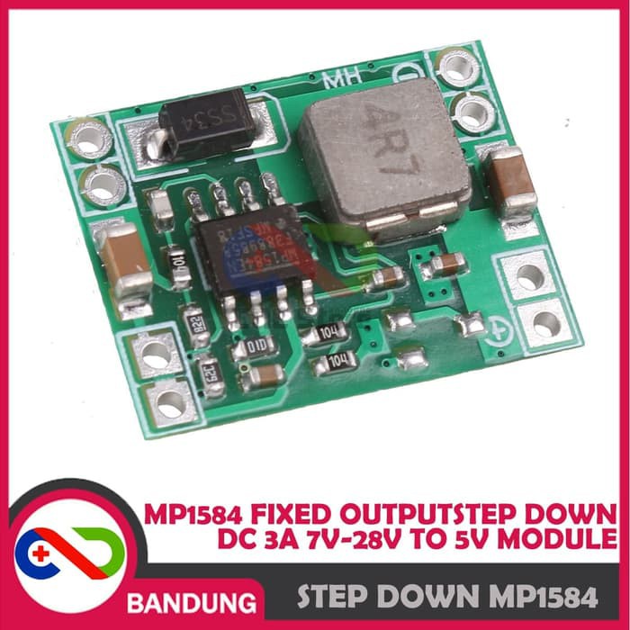 Jual MP1584 SMALL FIXED OUTPUT STEP DOWN DC 3A 7V-28V TO 5V MODULE ...