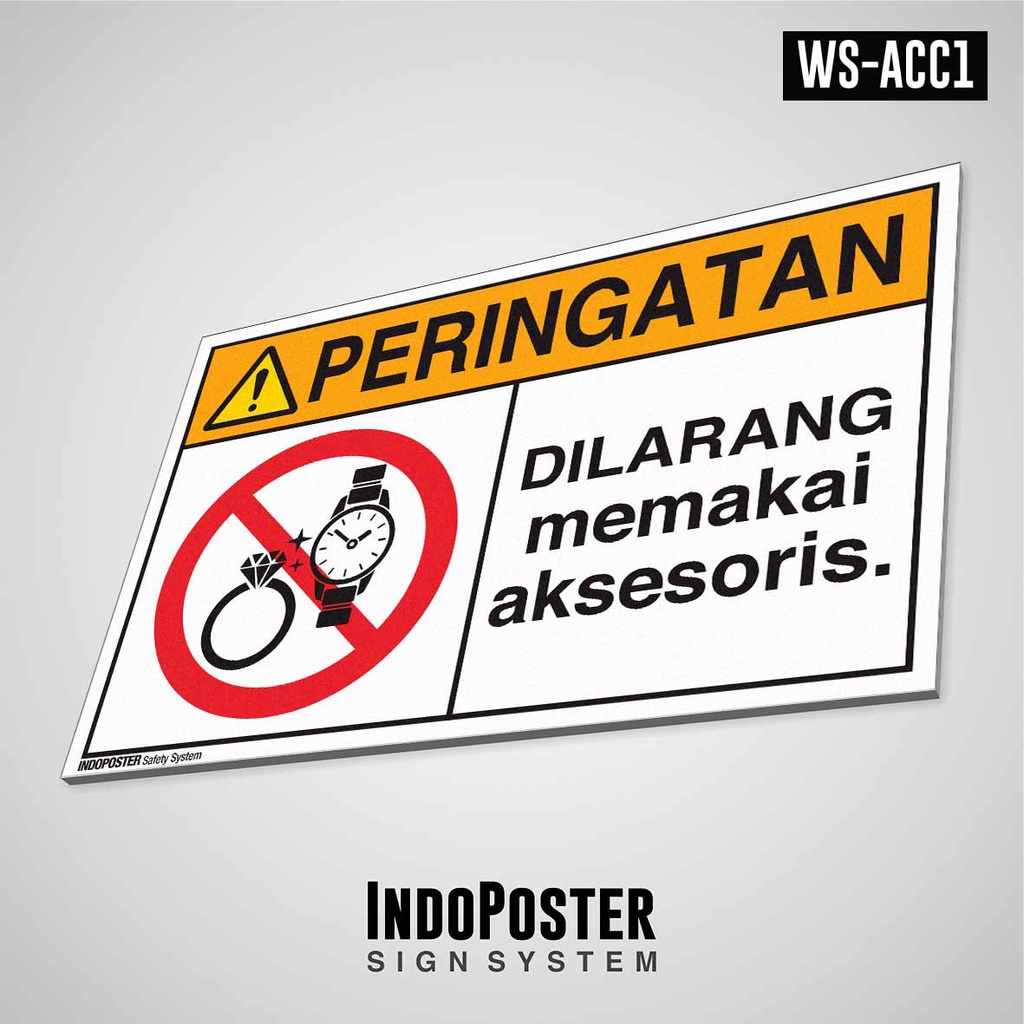Jual Safety Sign Rambu K3 PVC ANSI Peringatan Dilarang Memakai ...