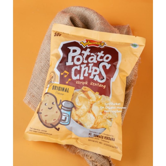 Jual Keripik Kentang Indo Snacks 50gr Rasa Original /Terlaris Enak ...