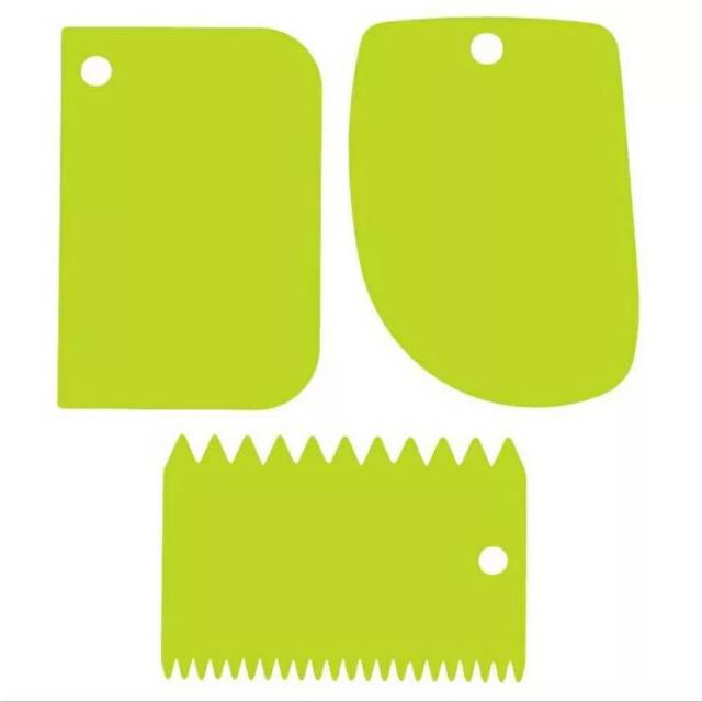 Jual 3pcs/set Scraper Pemotong Adonan Roti Scrapper Butter Cream Icing ...