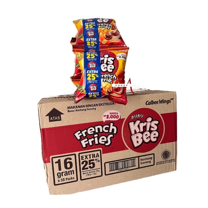Jual [1 DUS] KrisBee French Fries 2000 Kentang Goreng isi 3 Renceng @10 ...