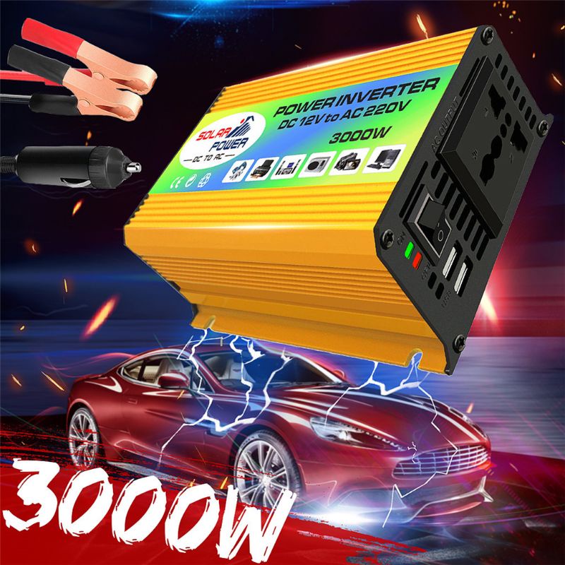 Jual 3000W 12V untuk 220V Dual USB Mobil Power Inverter Converter ...