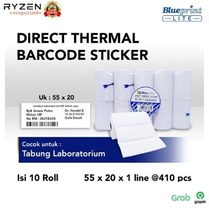 Jual Blueprint Direct Thermal Sticker / Label Stiker Tabung ...