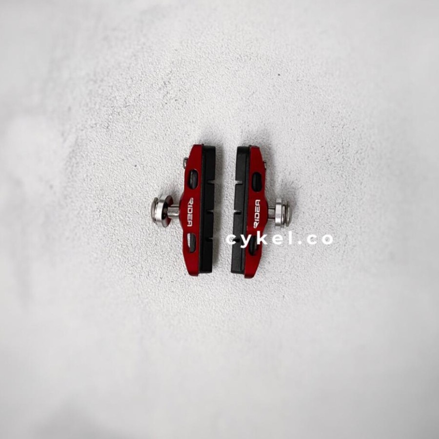 Jual ridea brake shoes pad red for brompton alloy rim | Shopee Indonesia