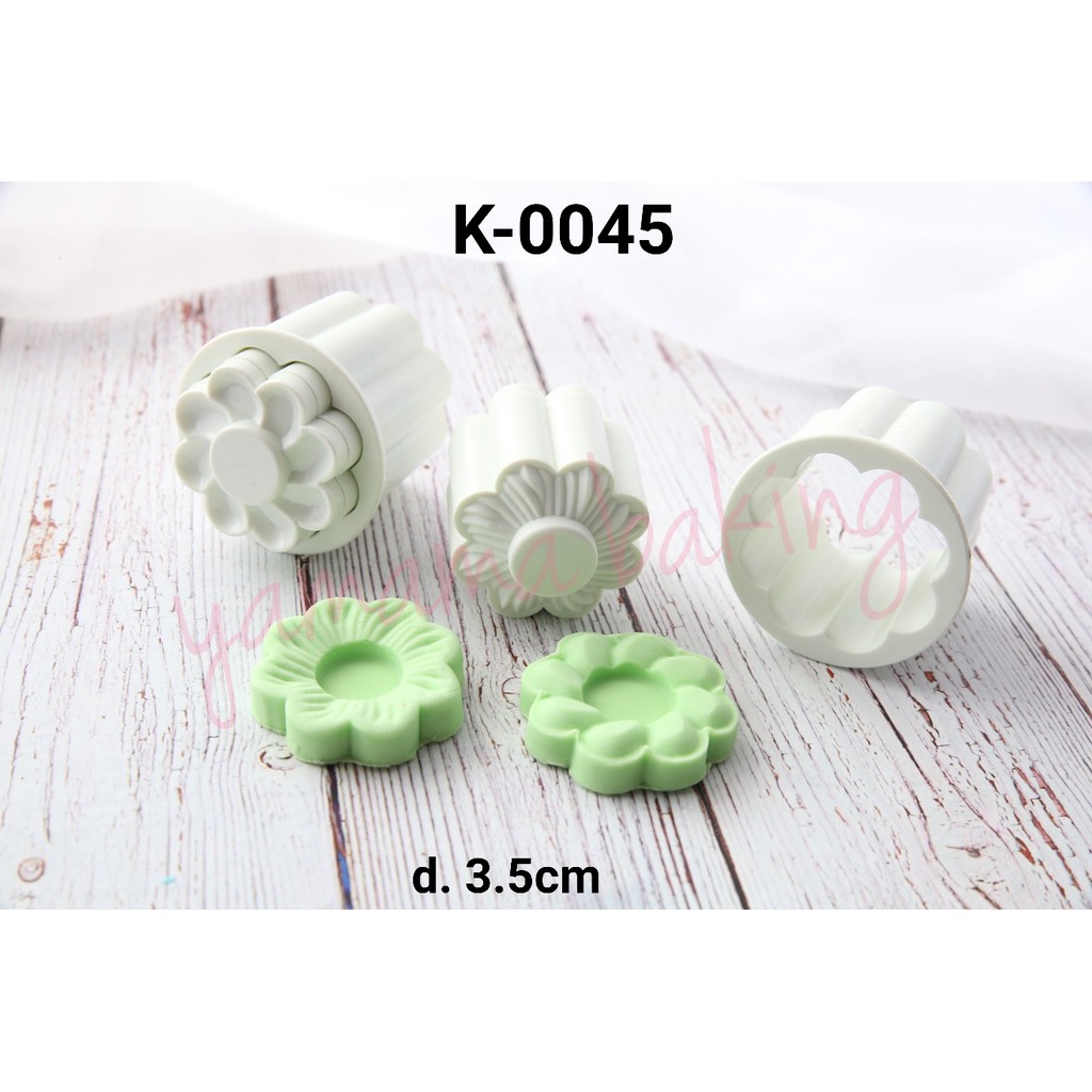 Jual K-0045 Fondant cutter embosser bunga cetakan pia mooncake | Shopee ...