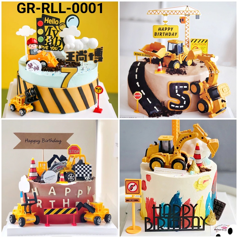 Jual GR-RLL-0001 Hiasan kue cake topper rambu lalu lintas road sign ...