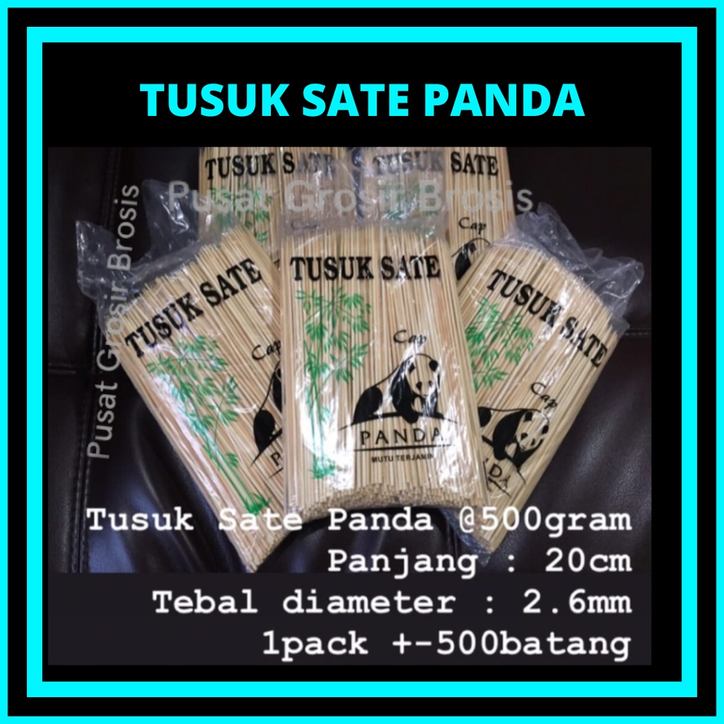 Jual COD - Tusuk Sate Panda Import (500gram) / Tusuk Sate Bambu / Tusuk Sate Ayam Panjang 20cm ...