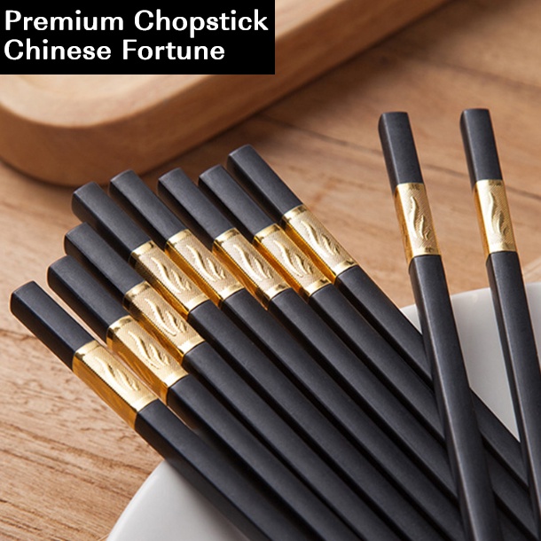 Jual 5 set PREMIUM Chopstick Sumpit Fortune Restaurant China Jepang ...