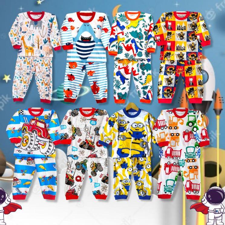 Jual Piyama Anak - Baju Tidur Anak - Setelan Anak Lengan Panjang 1-5 ...