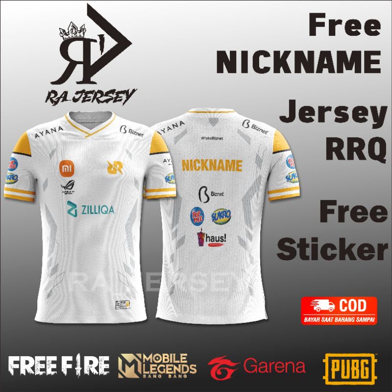 Jual JERSEY RRQ SEASON 9 Free Nickname | Shopee Indonesia