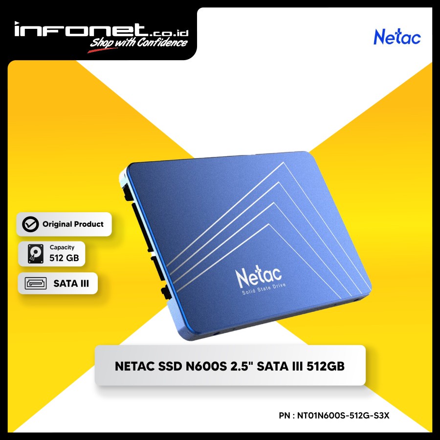Jual NETAC SSD N600S 2.5" SATA III 512GB | Shopee Indonesia