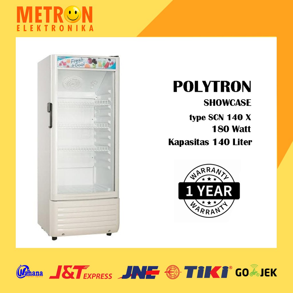 Jual POLYTRON SCN 140 X / WHITE PUTIH / SHOWCASE LEMARI PENDINGIN 165 ...