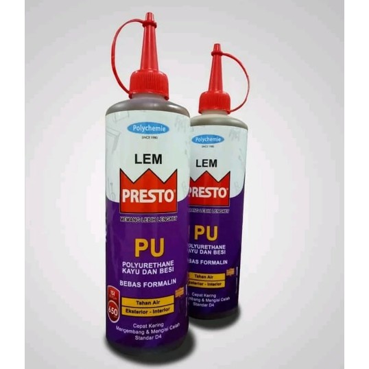 Jual Lem PRESTO PU POLYURETHANE 650 Gram Lem Serbaguna Kayu Besi HPL VENEER Kertas Keramik Lem ...