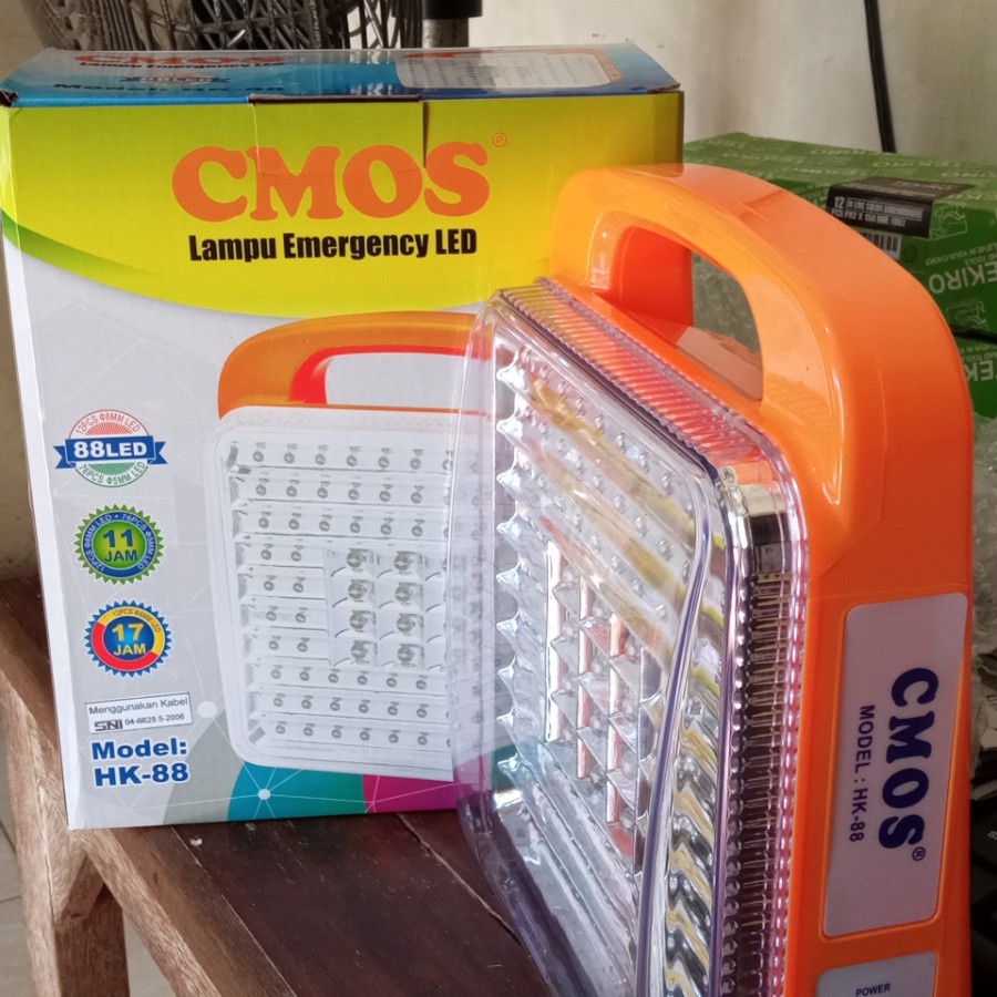 Jual Lampu Emergency CMOS HK-88 / Lampu Rechargeable CMOS HK88 - Orange ...