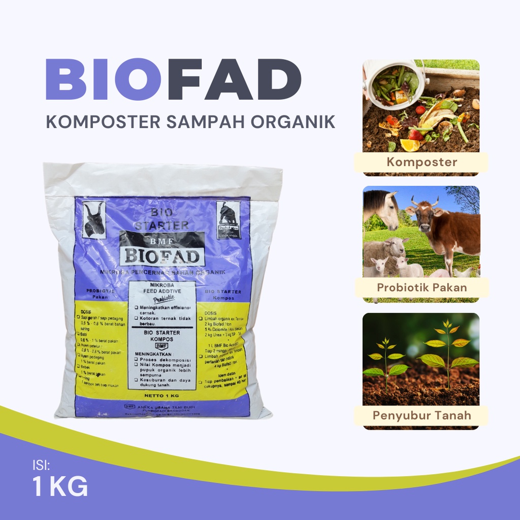 Jual Biofad Komposter 1 kg Bio Starter Pembuat Pupuk Kompos Probiotik ...
