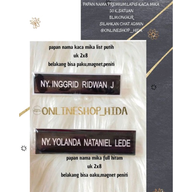 Jual papan nama / name tag | Shopee Indonesia