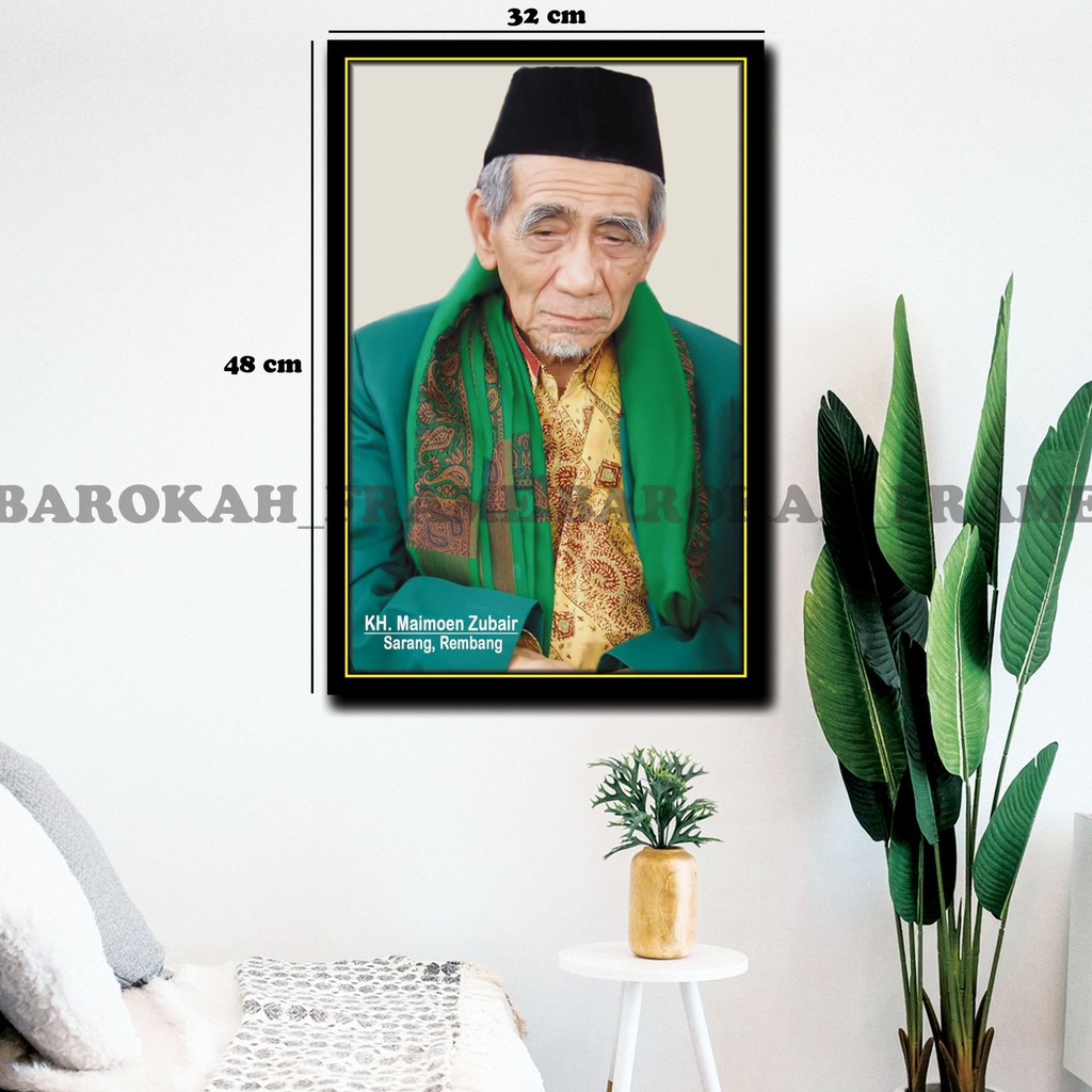 Jual Foto Mbah Maimun Zubair KH. Maimun Zubair Gambar Poster Bingkai ...
