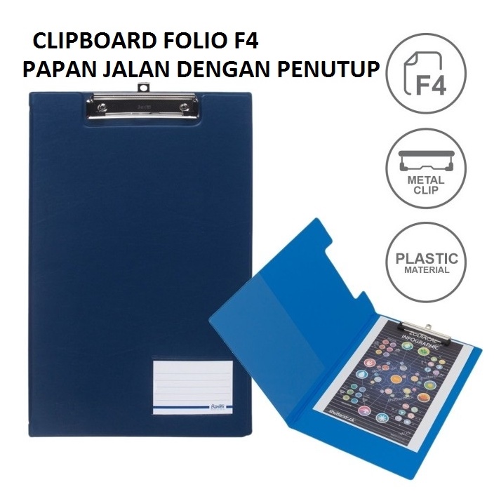 Jual Bantex Clipboard Papan Jalan Model Cover Penutup Size Folio ...