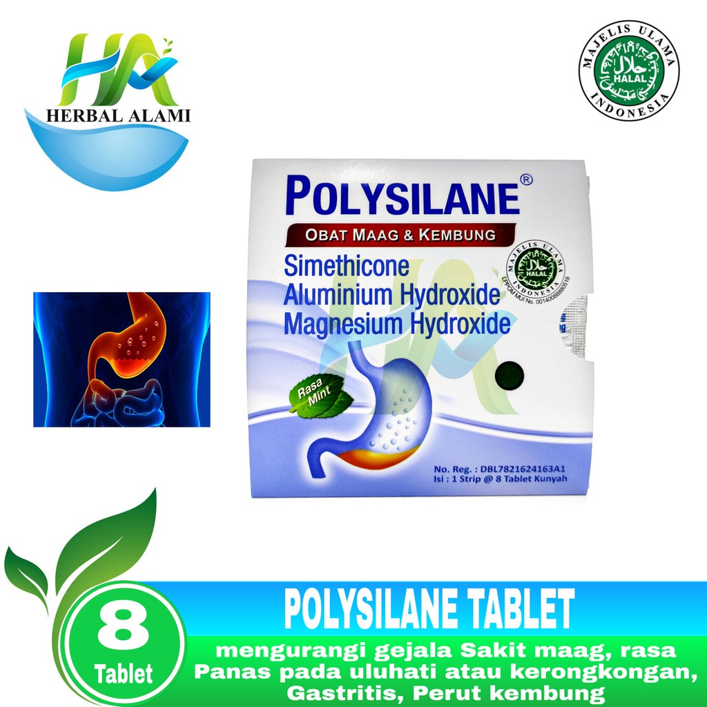 Jual Polysilane Tablet Kunyah - Obat maag dan perut kembung | Shopee ...