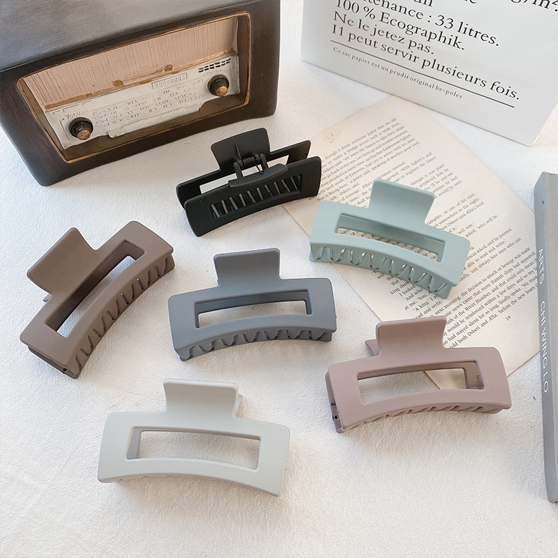 Jual [CUCI GUDANG] 10CM KOREAN JUMBO RECTANGLE MATTE DOFF HAIR CLAW JAW ...