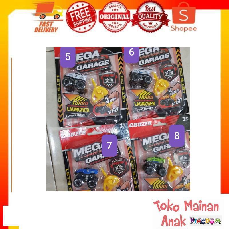Jual Monster truck mega speed tone garage cruzer Mini | Shopee Indonesia