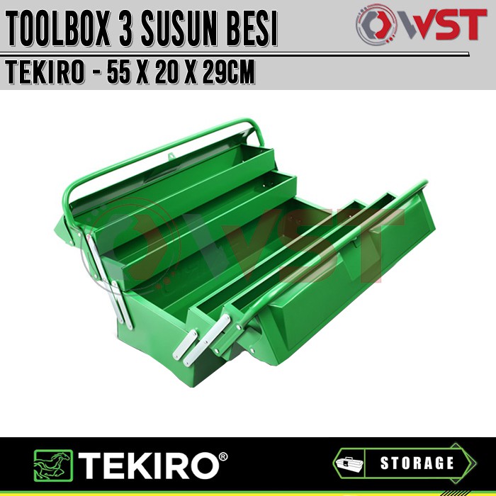Jual Tekiro Toolbox 3 susun / Tool box besi / Kotak Perkakas | Shopee Indonesia