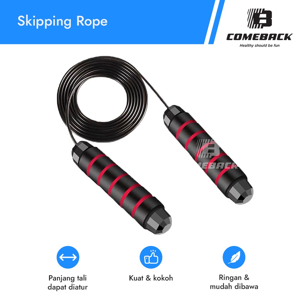 Jual Comeback Premium Skipping Rope Lompat Tali (Rope Size 2.9m) anti ...