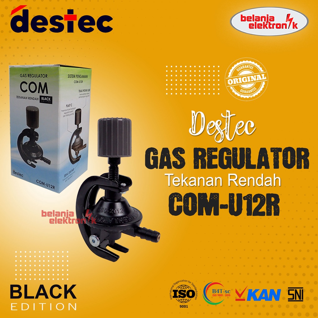Jual REGULATOR GAS NON-METER TEKANAN RENDAH DESTEC COM-U12R / 201 S ...