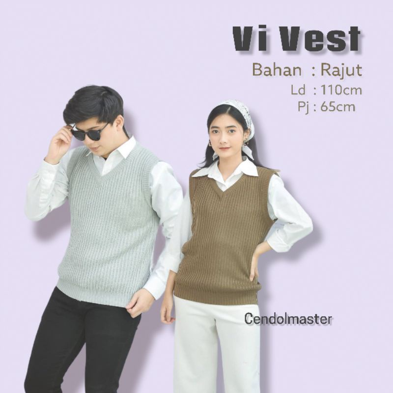 Jual Vest Rajut / Vi Vest / Bisa di pakai cowok dan cewek / Rajut halus ...