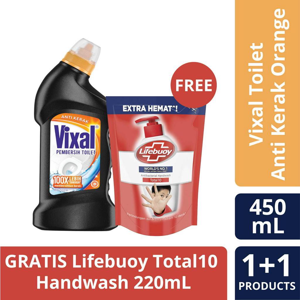 Jual Buy Vixal Toilet Anti Kerak - Orange 450 ml FreeLifebuoy Sabun ...